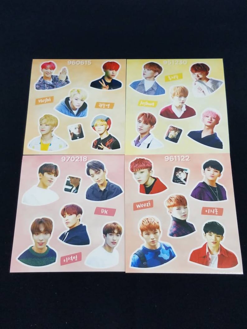 KPOP SEVENTEEN Sticker Set 15 Pieces Hoshi Vernon Joshua - Etsy