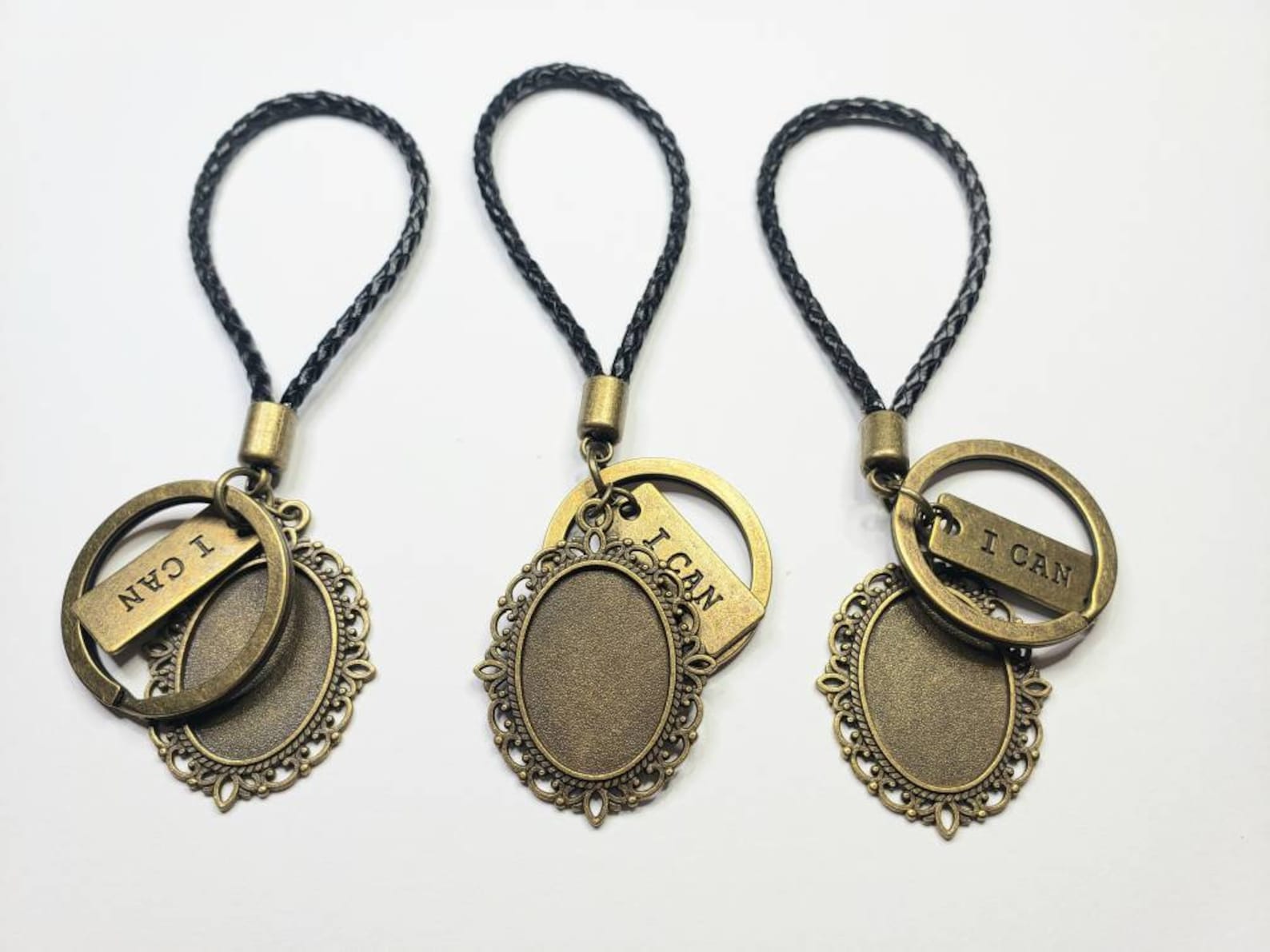 3 PCS 18x25mm Bronze Cabochon Keychain Setting - Etsy Ireland