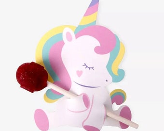 Unicorn Lollipop Holder Party Favors - Etsy