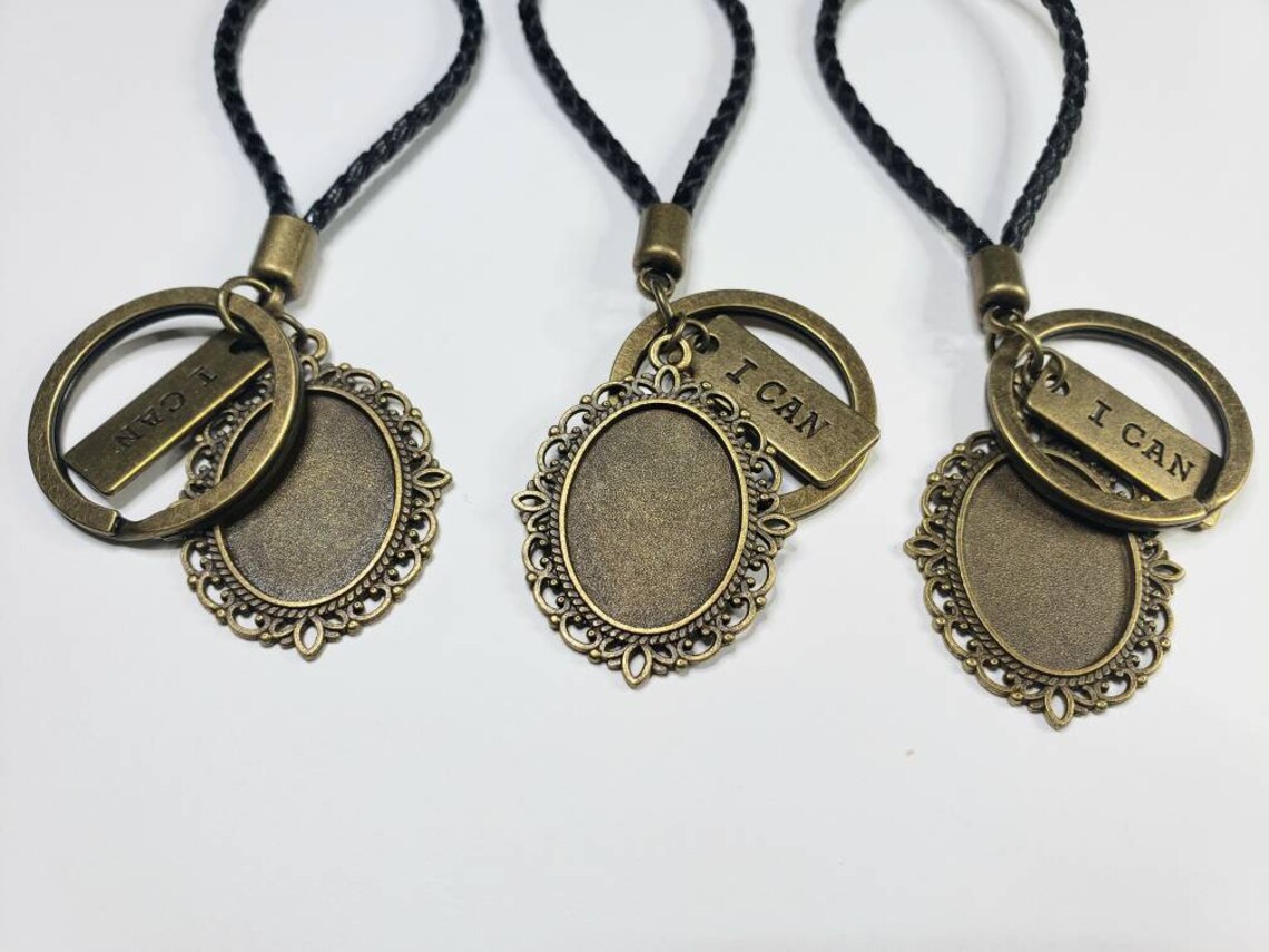 3 PCS 18x25mm Bronze Cabochon Keychain Setting - Etsy Ireland