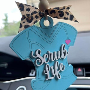 Nurse Scrub Life Car Charm - Etsy