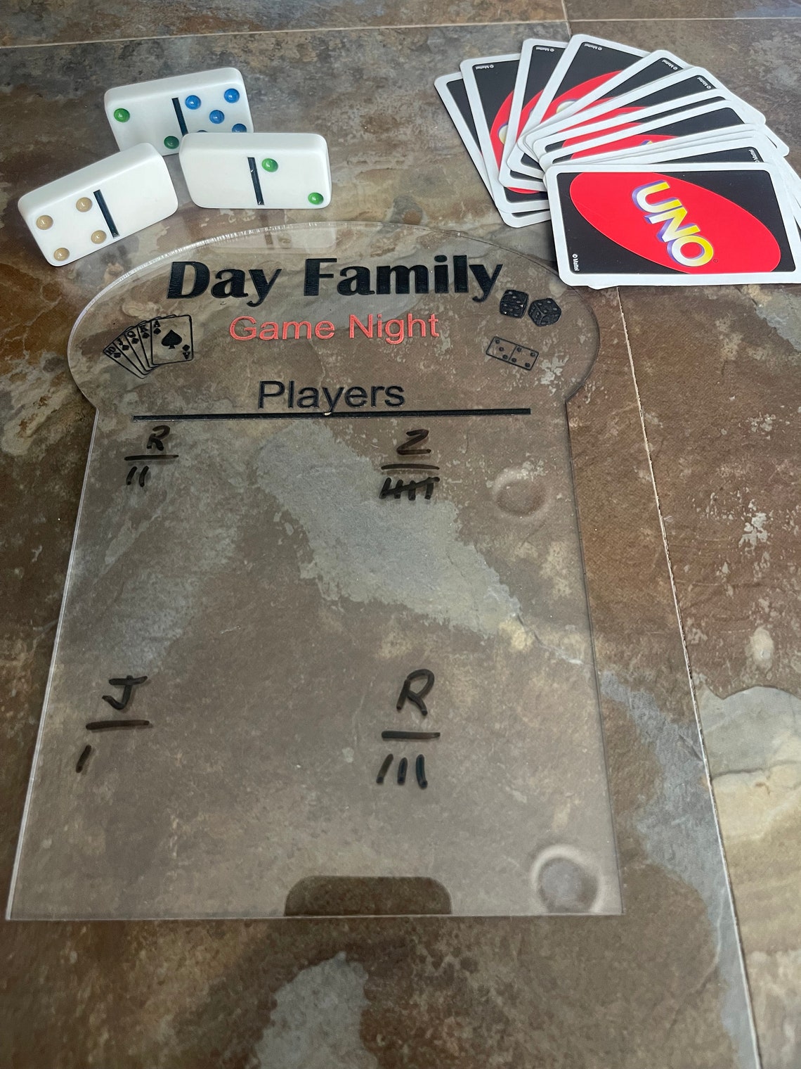 Acrylic Game Night Score Card - Etsy