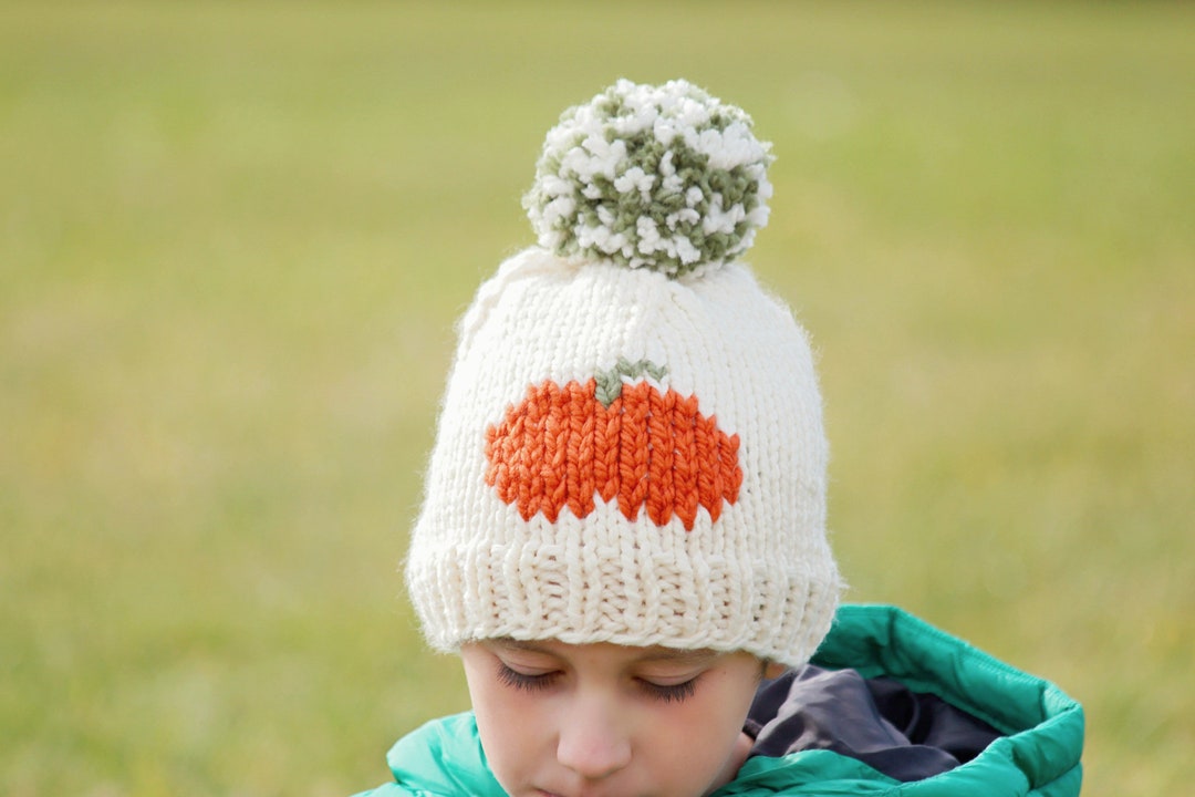 The Pumpkin Beanie - Fall Pumpkin Beanie - Knit Beanie Pattern ...