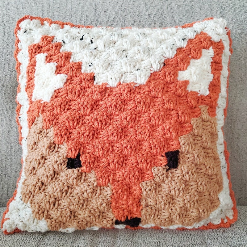 Crochet Fox Pillow - Etsy