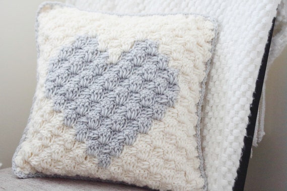 Mini Sweetheart C2C Pillow Cover Pattern Crochet Pattern - Etsy