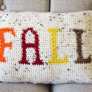 Fall Crochet Pillow Pattern - Crochet Pillow Cover - Fall Pillow ...