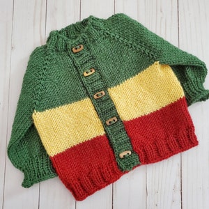 Kids Color Block Cardigan - Knitting Pattern - Digital Download Only ...