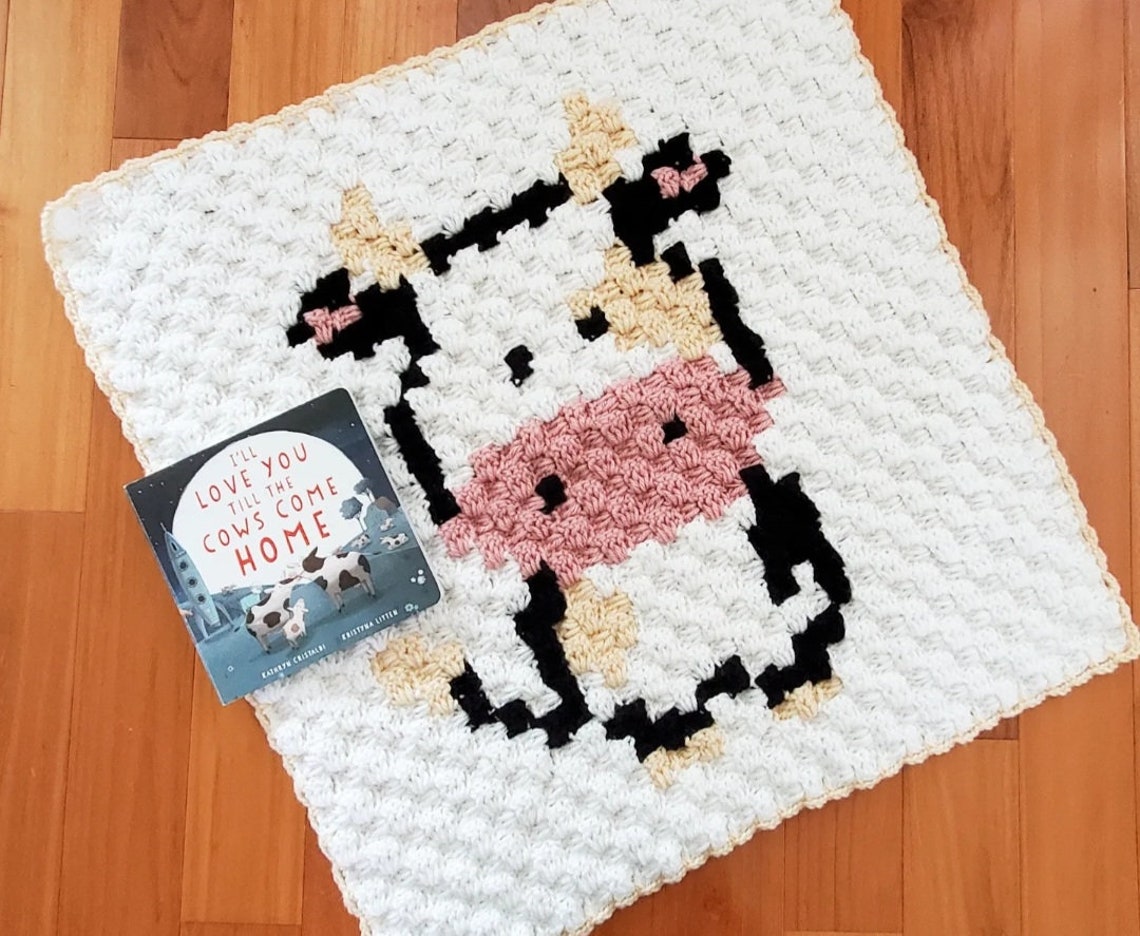 C2C Crochet Cow Baby Blanket Pattern – Digital Download - Etsy