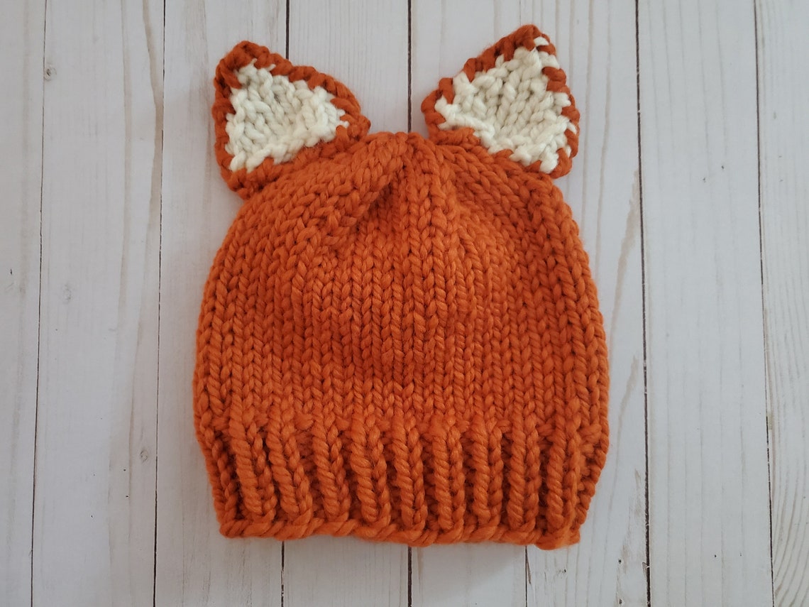 Fox Beanie Knitting Pattern Digital Download Only Fox - Etsy India