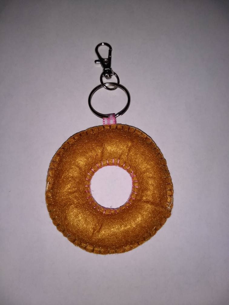 Donut Pink Felt Key Ring - Lobster Clasp - Etsy.de