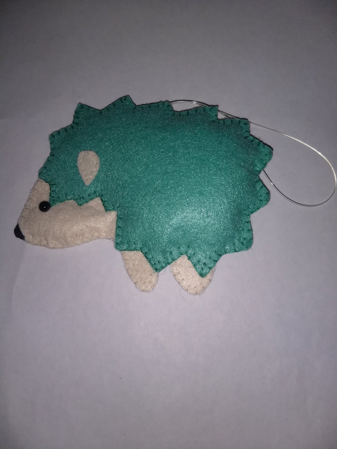 Teal Hedgehog Felt Ornament - Etsy