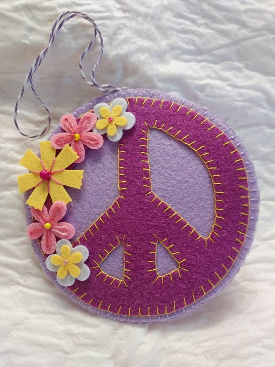 Peace Sign Felt Ornament - Etsy