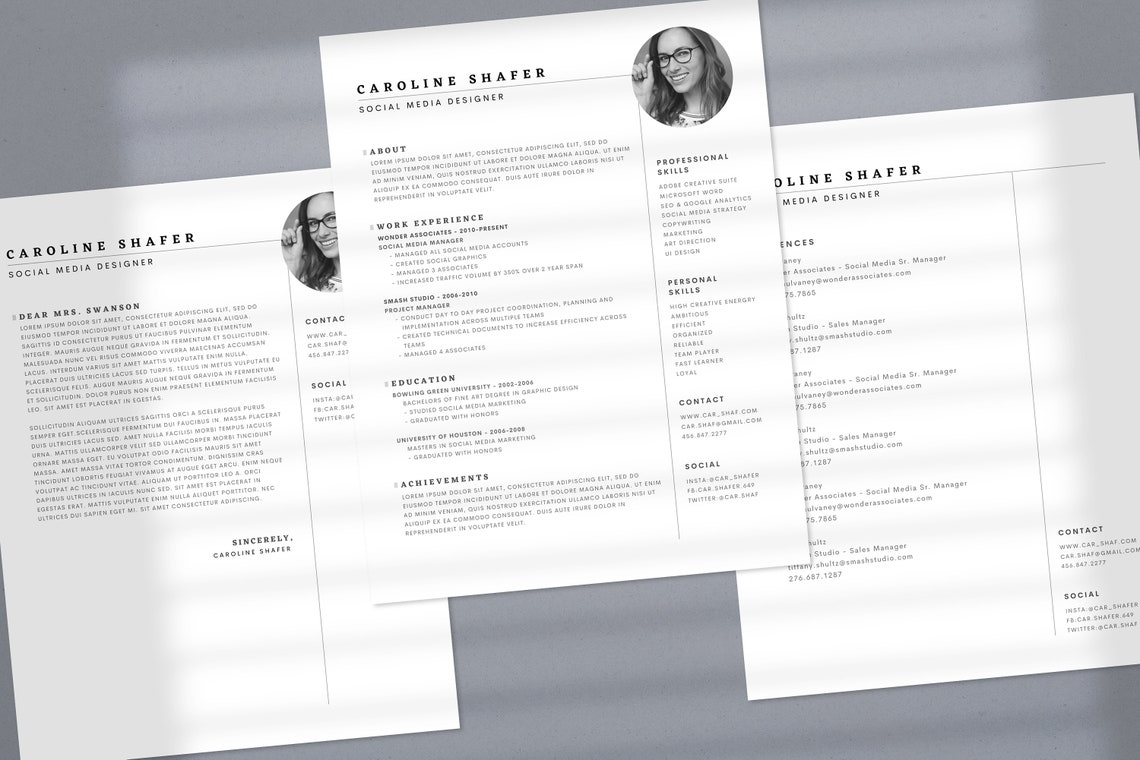 Cv Template, With Photo, Professional, Resume Template, Best Resume ...