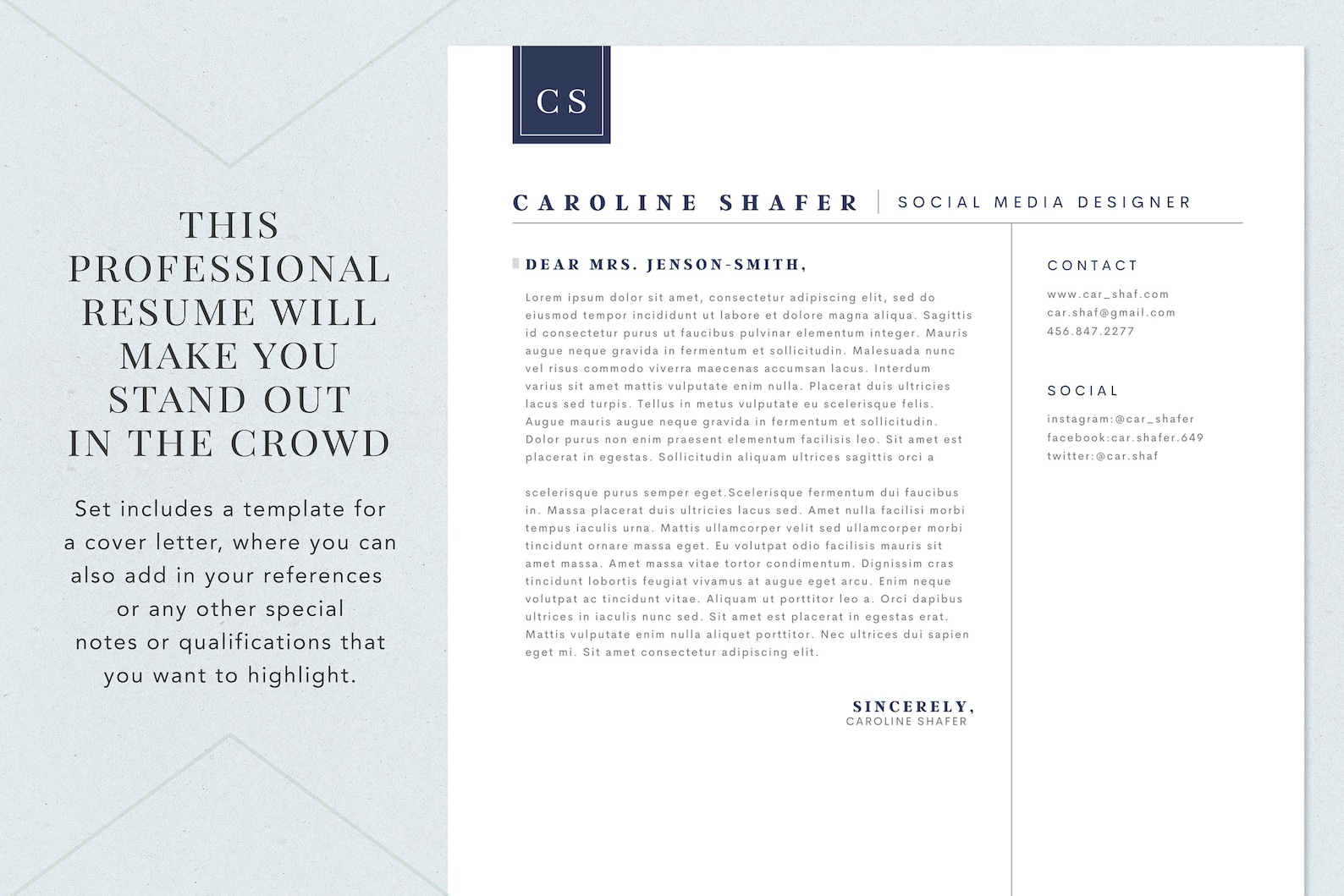 Cv Template Simple Professional Resume Template Best - Etsy