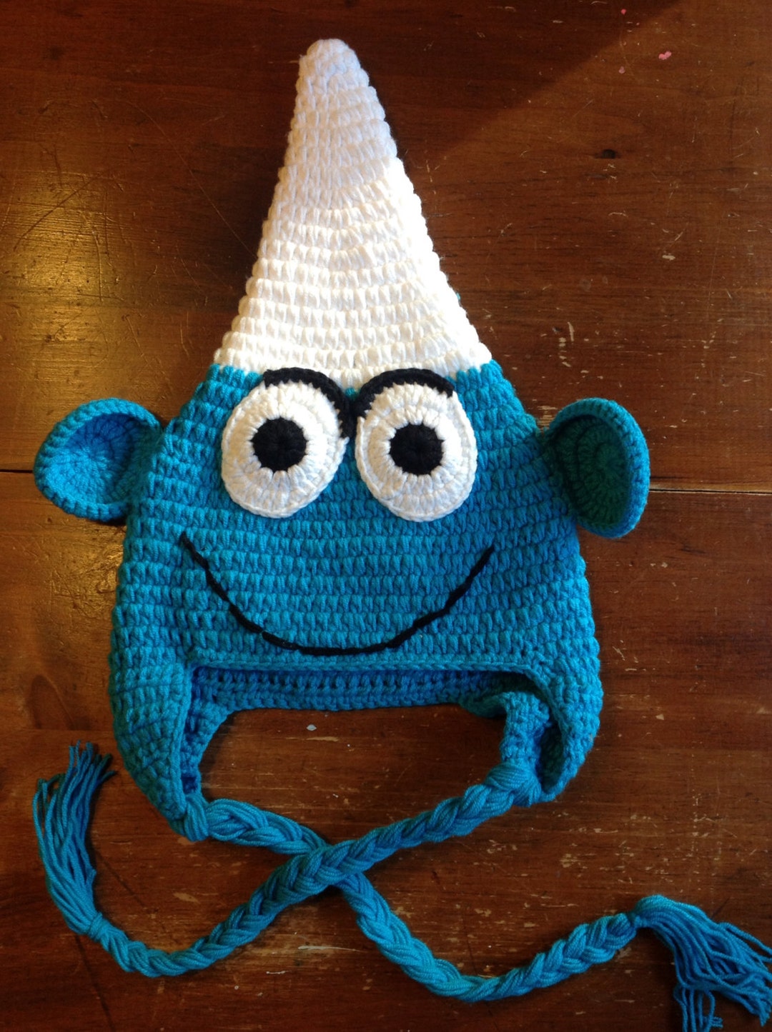 Smurf Ear Flap Hat - Etsy