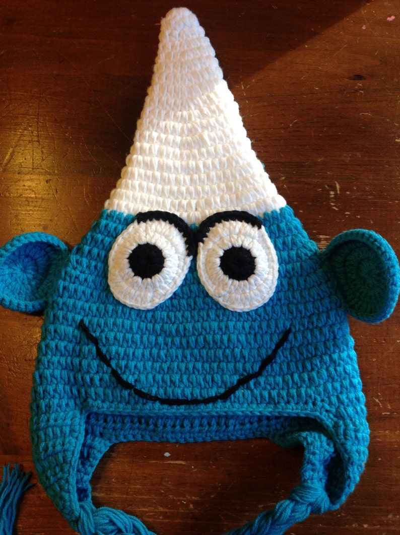 Smurf ear flap hat | Etsy