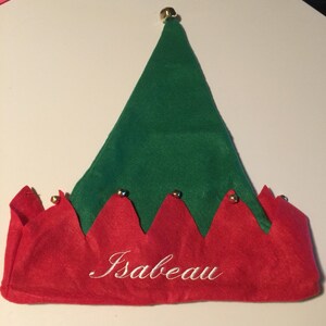 Personalized Embroidered Felt Elf Hat With Jingle Bells - Etsy