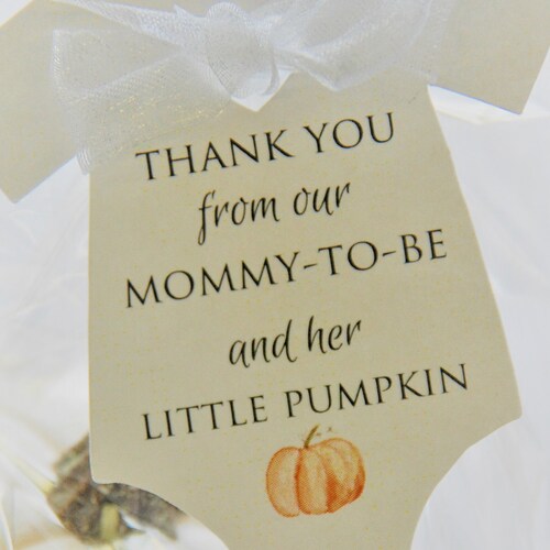 Halloween Fall Baby Shower Pumpkin Party Favor Tags L Thank - Etsy