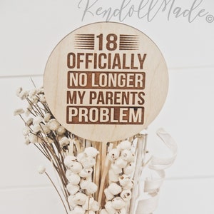 Funny 18 Birthday Party Decoration, 18th Birthday Cake Topper, Birthday ...