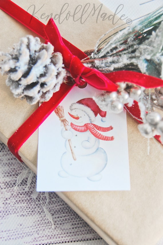 Snowman Gift Tags, Christmas Gift Tags, Holiday Gift Tags, Snowman ...