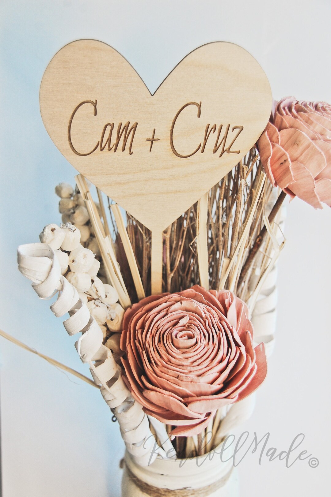 Wedding Centerpiece Decor Idea, Wedding Flower Picks, Heart Flower ...