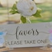 Favors Please Take One ~ SIGN ONLY ~ Rustic Engraved Wood Favor Sign ...