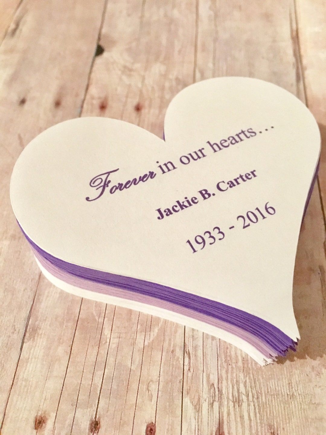 Forever in Our Hearts Tag, Celebration of Life Labels, Rest in Piece ...