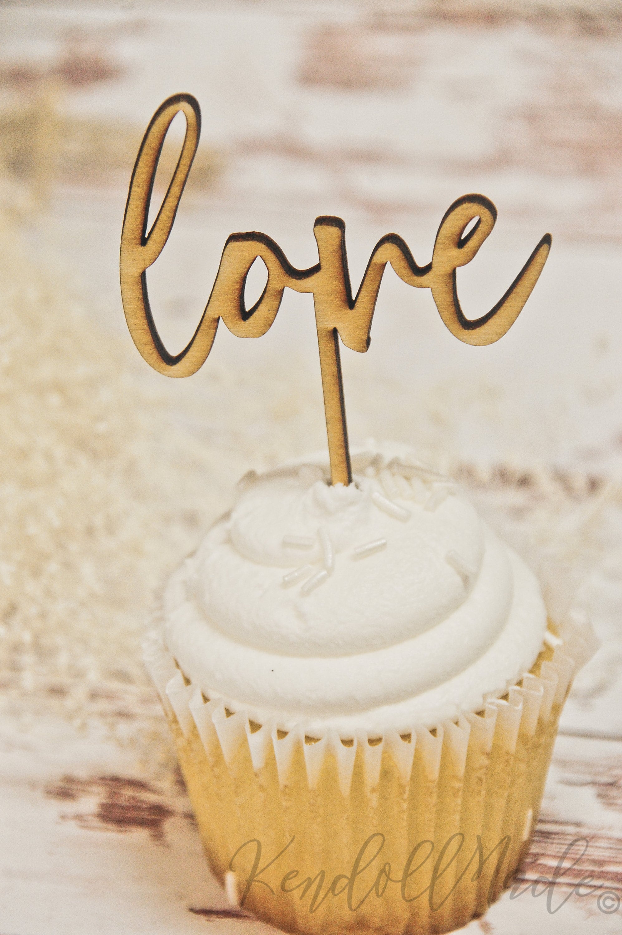 Wood Cupid Cupcake Toppers, Vintage Valentines Day Topper Pick, Rustic ...