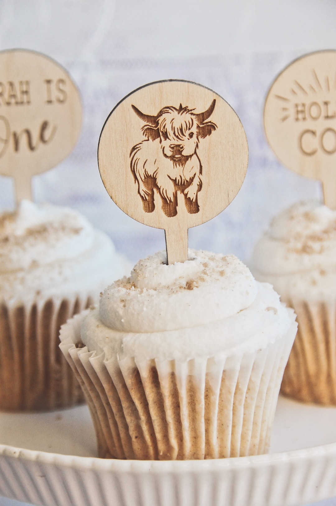 Highland Cow Cupcake Toppers for Baby Showers, Cow Party Cupcake Picks ...