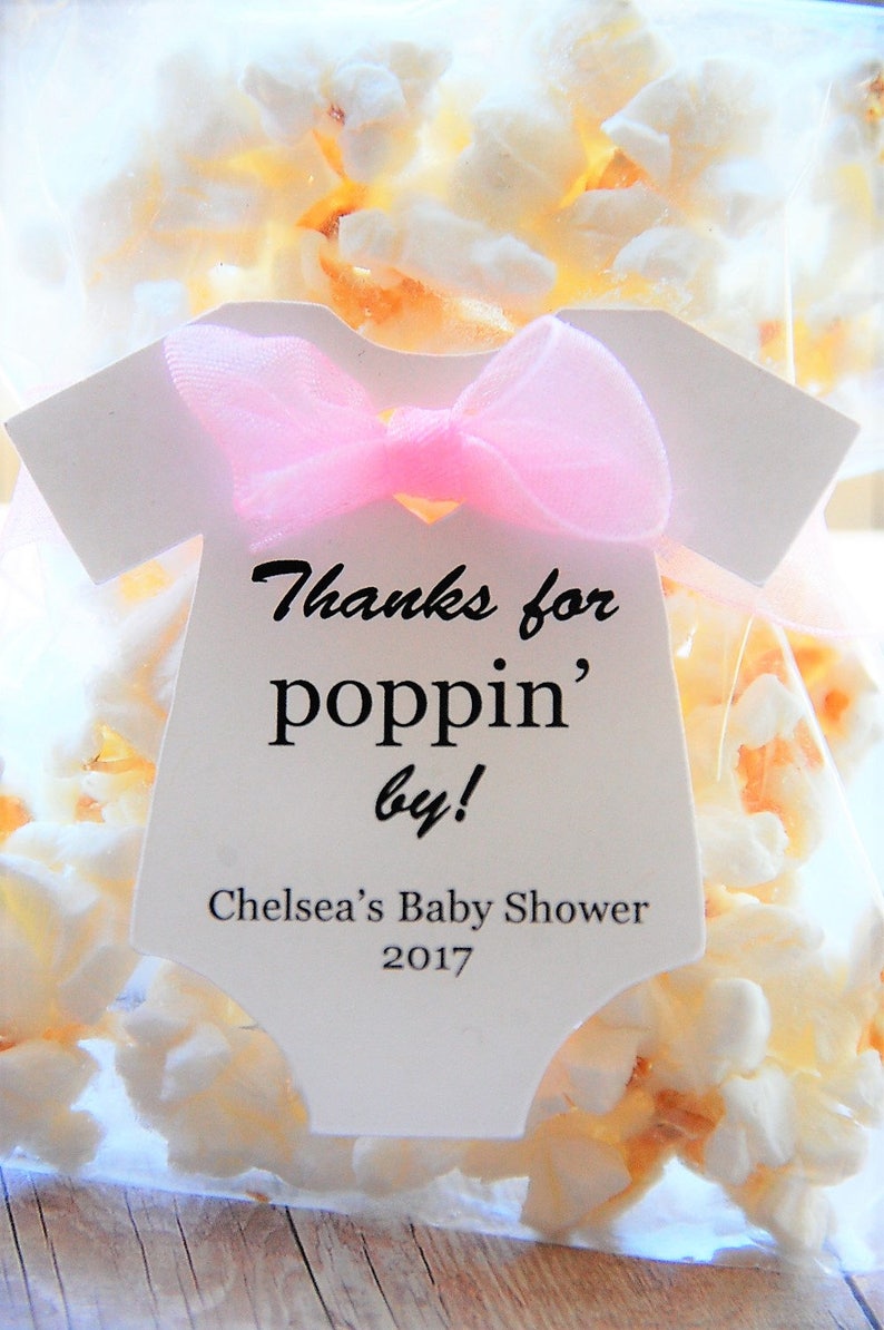 Thanks for Poppin' by Party Favor Gift Tags L Popping by - Etsy
