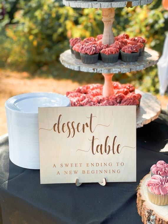 Rustic Wedding Dessert Table Sign, Graduation Dessert Bar Sign, Sweet ...