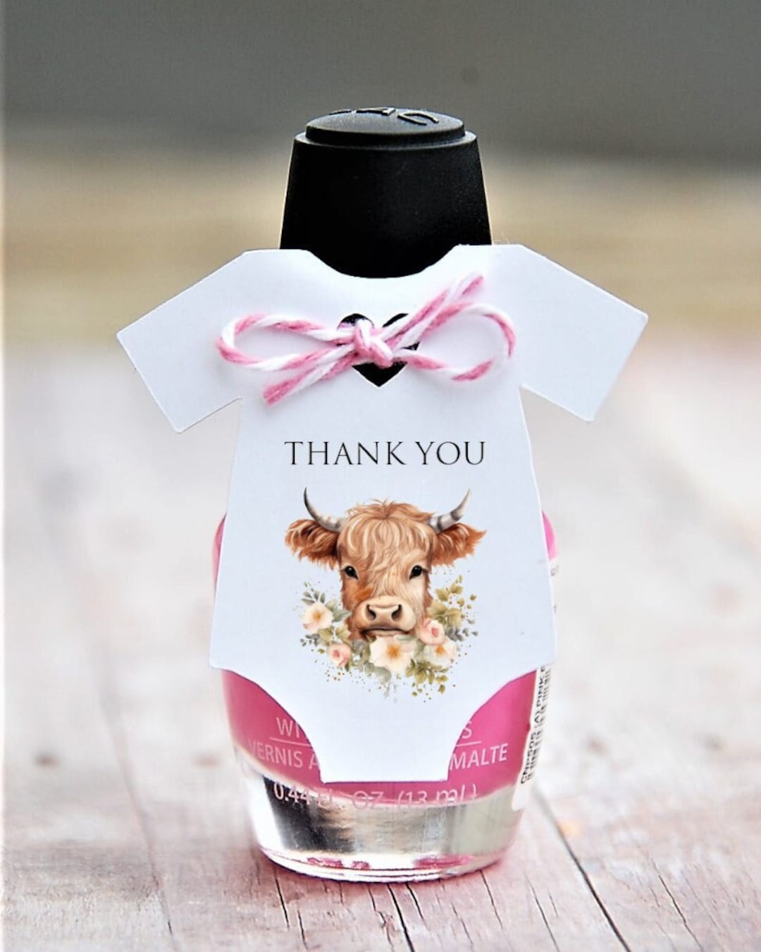 Highland Cow Baby Shower Theme, Nail Polish Baby Shower Party Favors ...