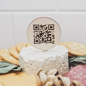 QR Code Charcuterie Board Food Picks, Qr Code Menu Sign, Wedding QR ...