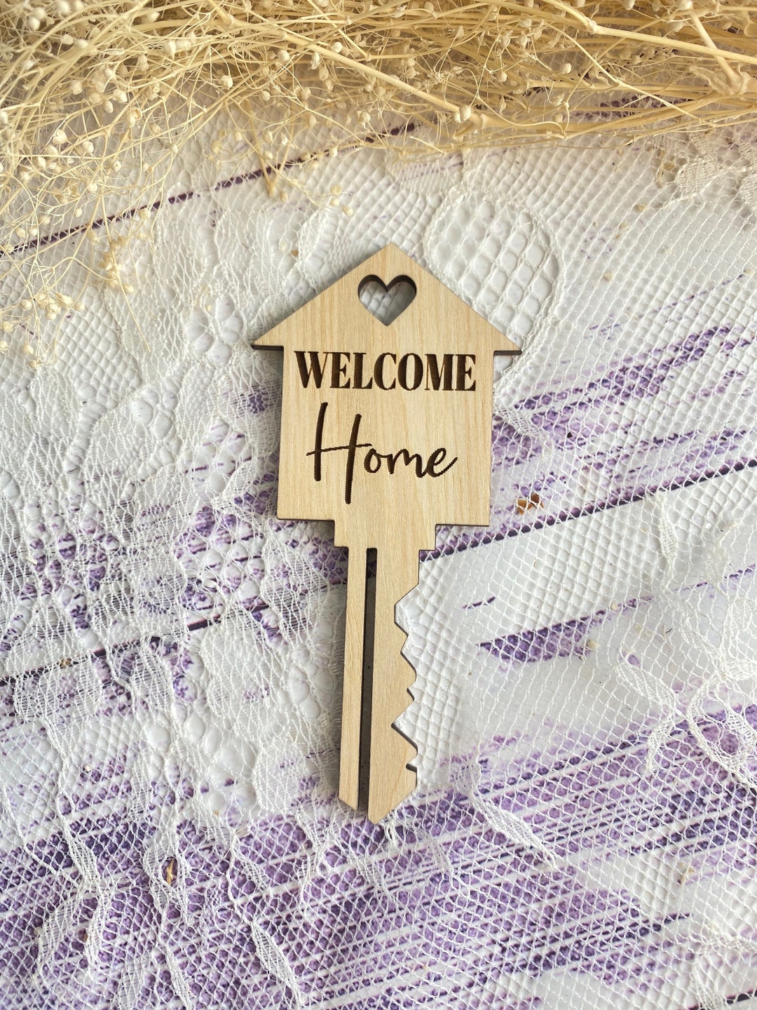 Welcome Home Wood Key, Charcuterie Board New Home Food Pick, Realtor ...