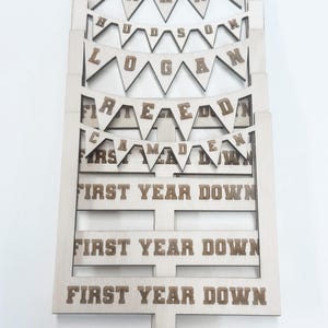 First Year Down Cake Topper, 1 Year Down, Football Cake Topper, 1st ...