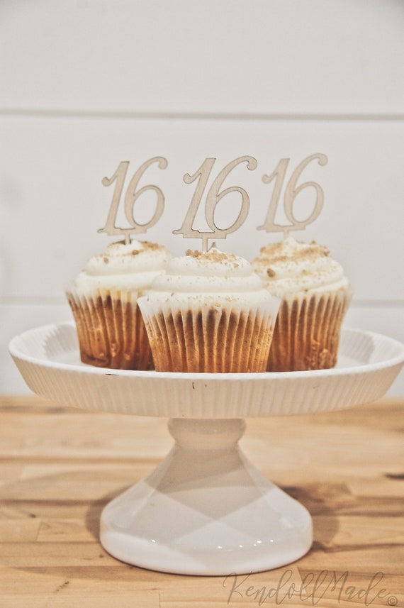 16th Birthday Cupcake Toppers, 16th birthday boy, 16th birthday girl ...