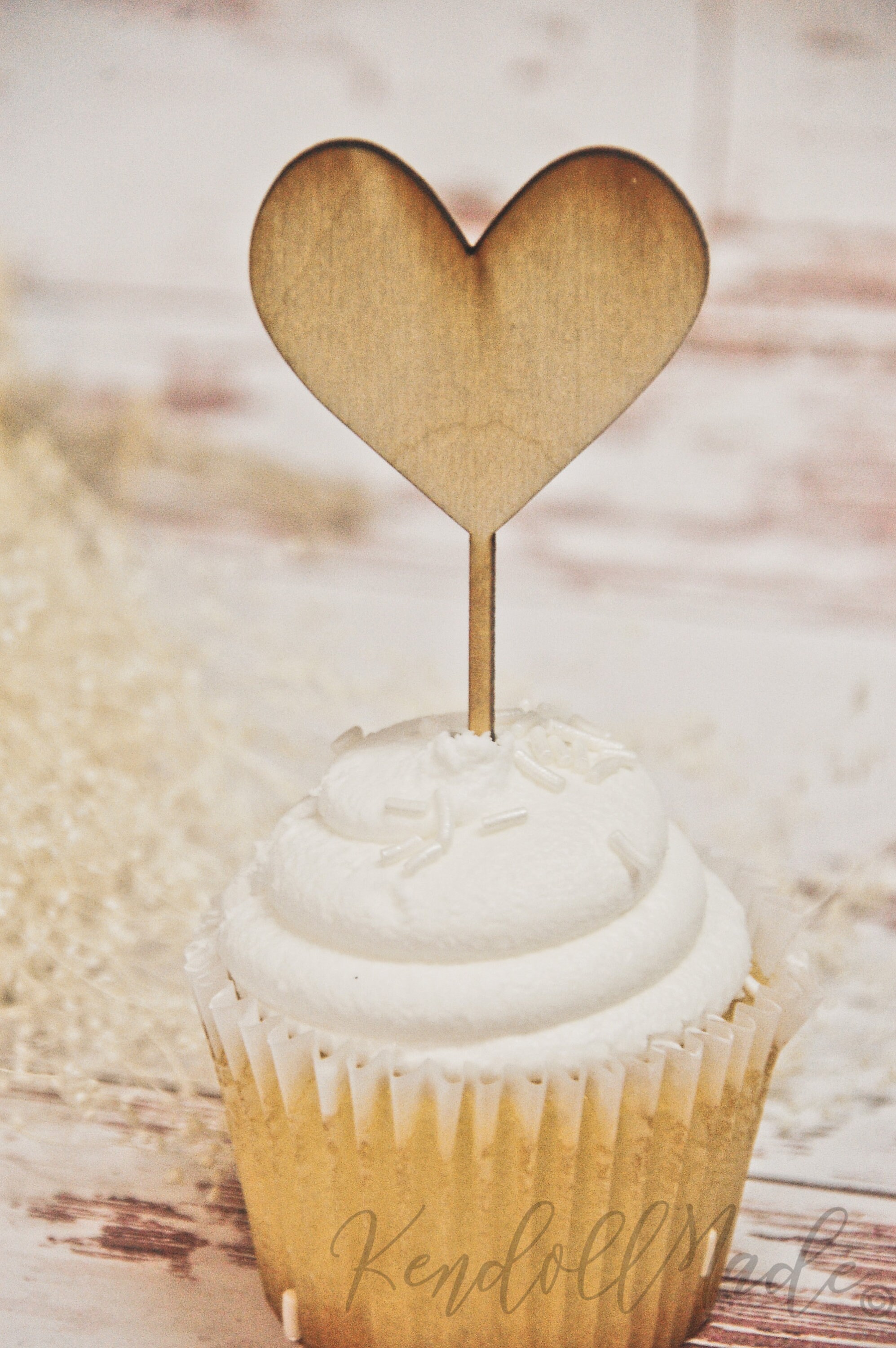 Wood Cupid Cupcake Toppers, Vintage Valentines Day Topper Pick, Rustic ...