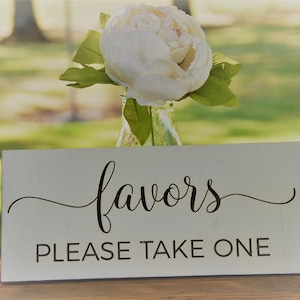 Favors Please Take One ~ SIGN ONLY ~ Rustic Wood Favor Sign ~ Wedding ...