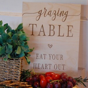 Grazing Table Sign, Wedding Charcuterie Table, Bridal Shower Eat Your ...