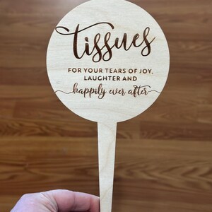Rustic Tissue Sign for Wedding, Happy Tears Tissue Sign for Wedding ...