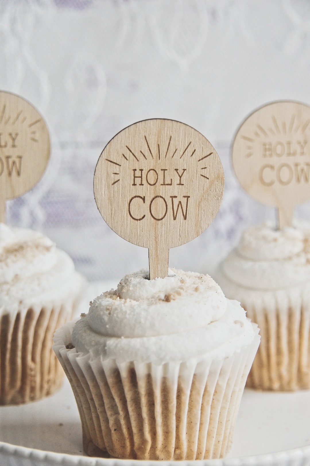 Holy Cow First Birthday Decor, Highland Cow Cupcake Toppers, Holy Cow I ...