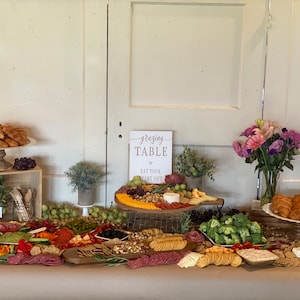 Grazing Table Sign, Wedding Charcuterie Table, Bridal Shower Eat Your ...
