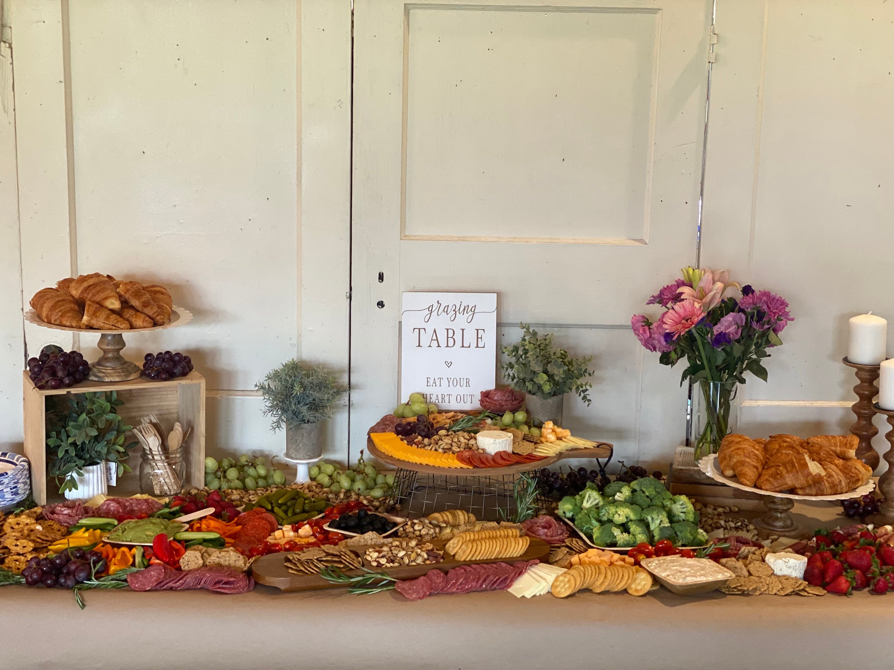 Grazing Table Sign, Wedding Charcuterie Table, Bridal Shower Eat Your ...