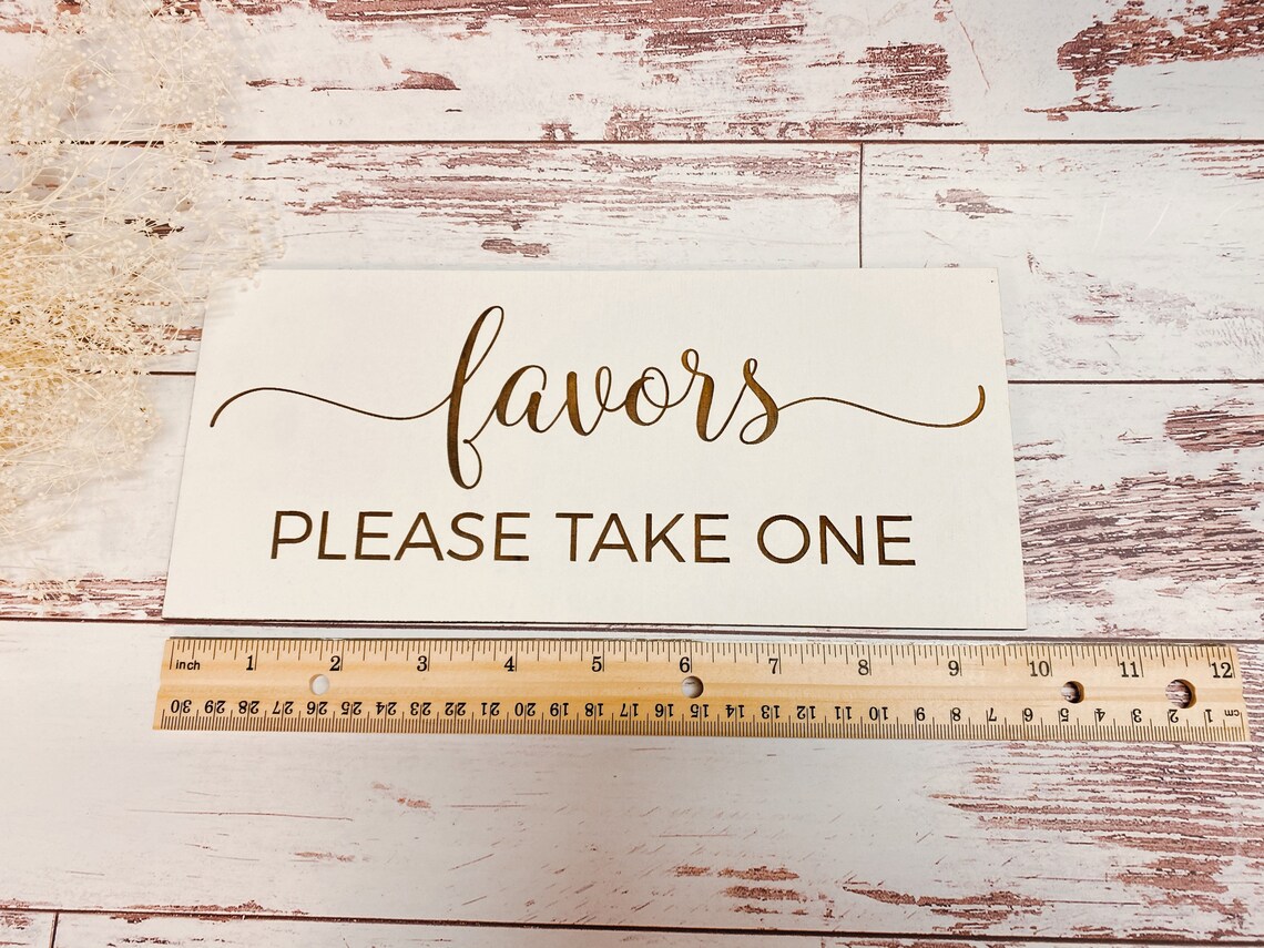 Favors Please Take One ~ SIGN ONLY ~ Rustic Engraved Wood Favor Sign ...
