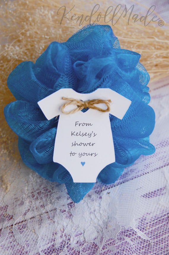 From my shower to yours tags, Loofah Baby Shower Party Favors, Thank ...
