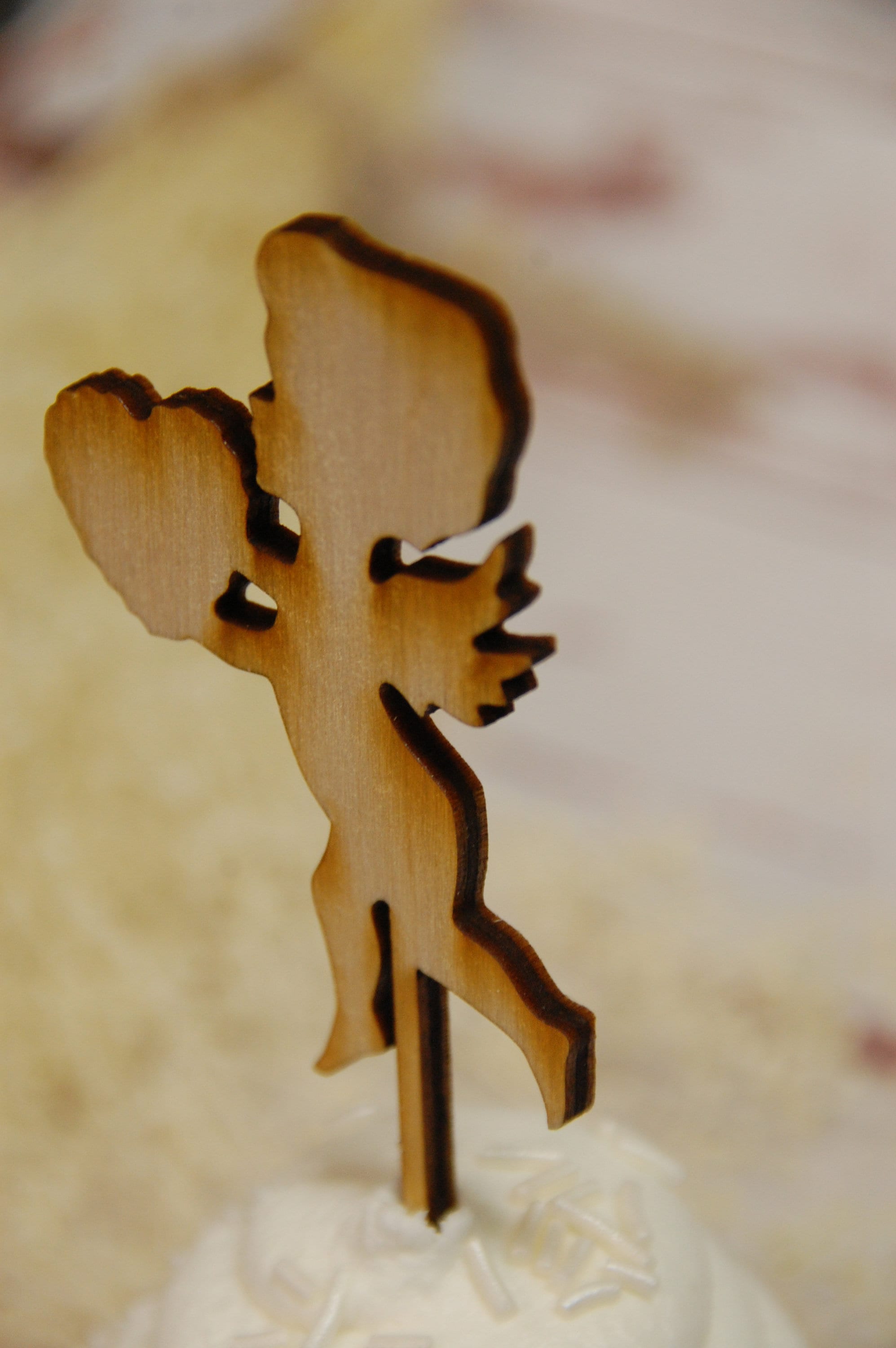 Wood Cupid Cupcake Toppers, Vintage Valentines Day Topper Pick, Rustic ...