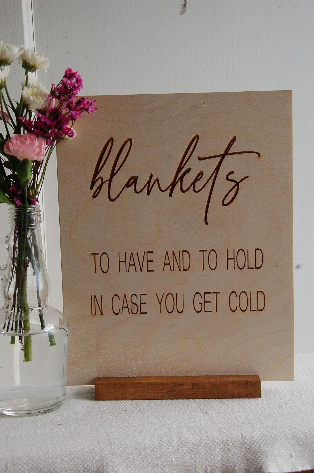 Blanket Sign for Wedding, to Have and to Hold in Case You Get Cold Sign ...