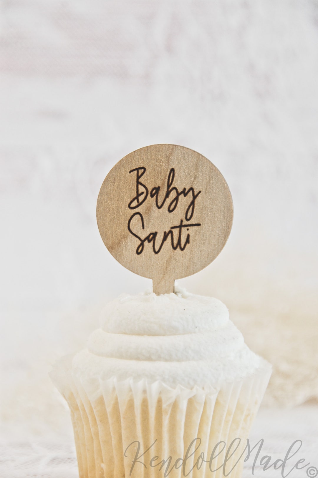 Personalized Name Cupcake Toppers, Custom Wooden Cupcake Picks, Baby ...