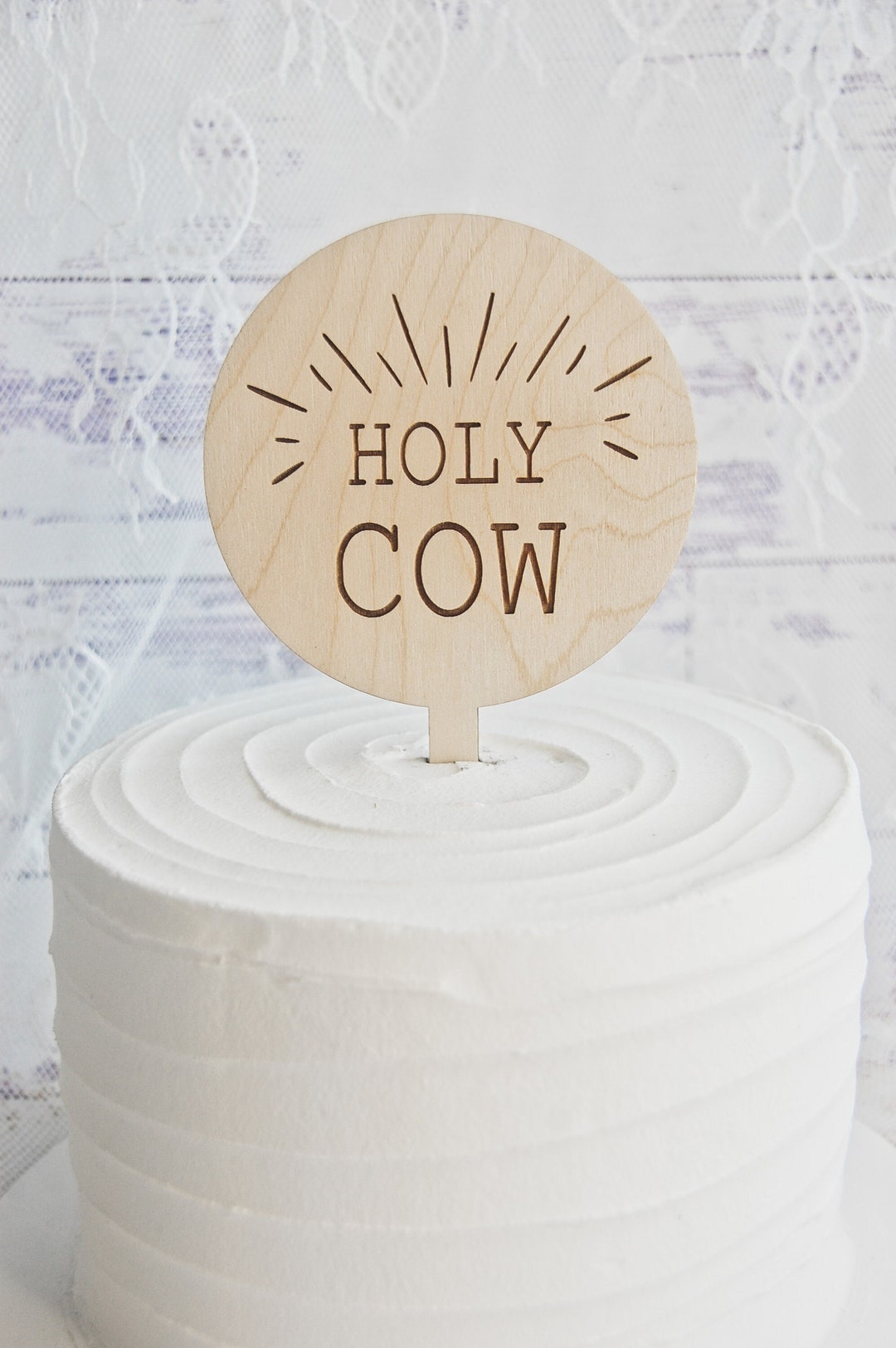 Highland Cow Cake Topper, Holy Cow Birthday Pick, Highland Cow Party ...