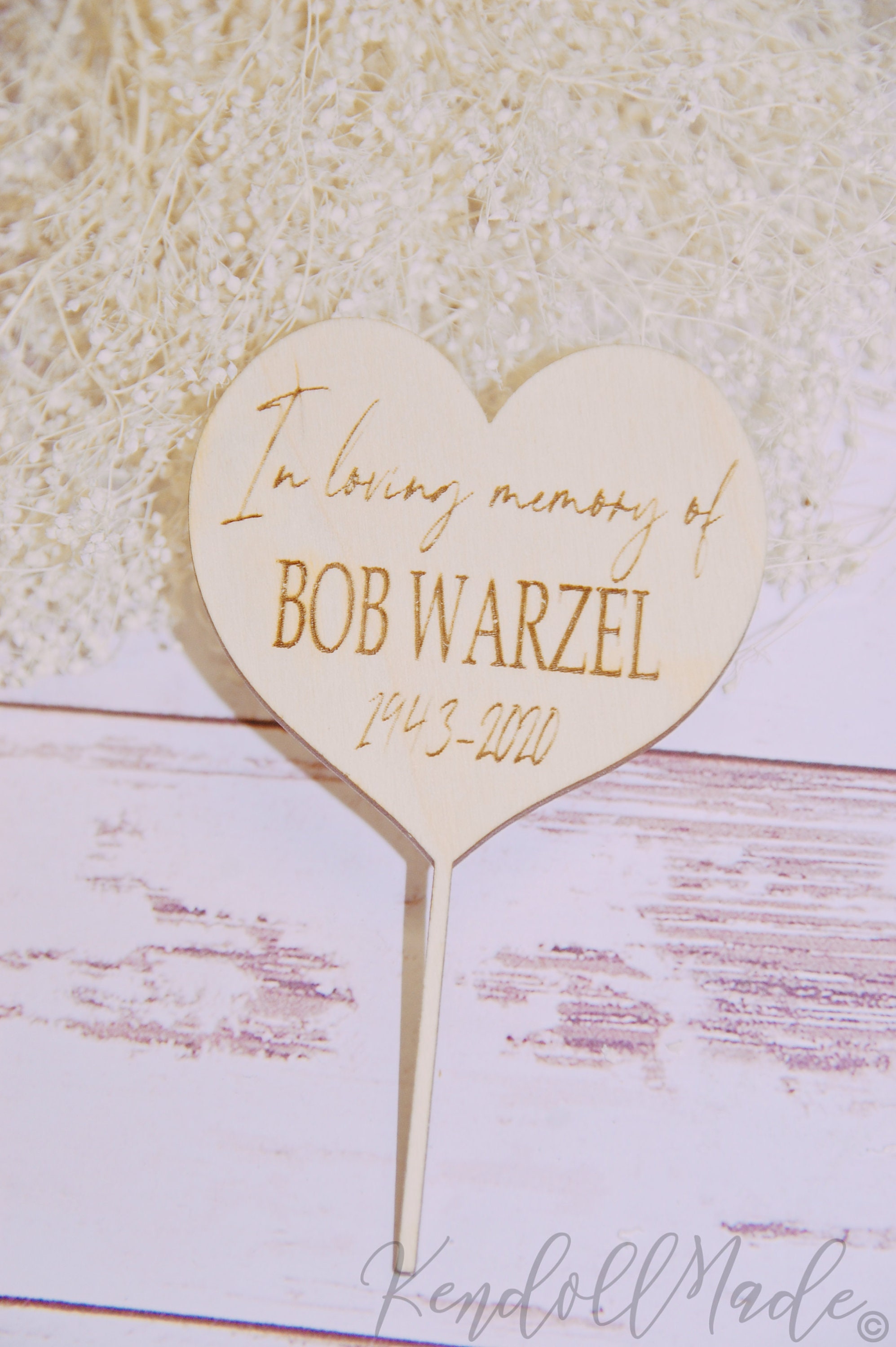 Funeral Cupcake Toppers, Celebration of Life Wooden Toppers, in Loving ...